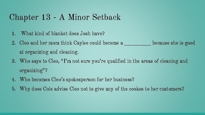 Cleo Edison Oliver Playground Millionaire Trivia Questions Daily