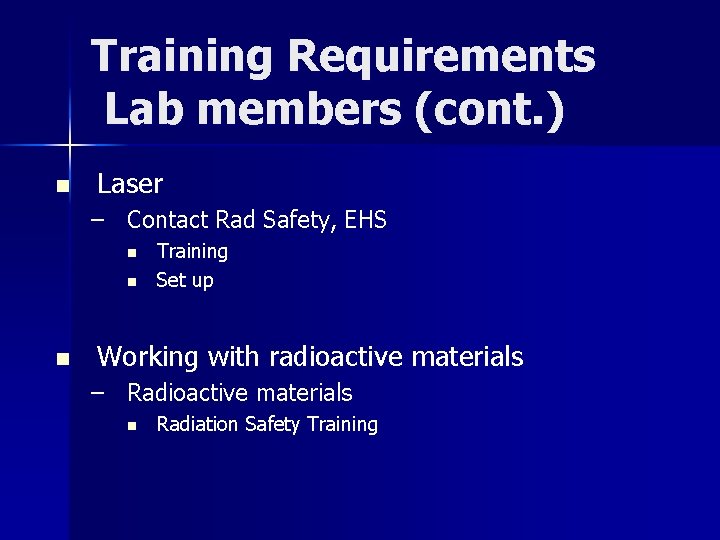 Safety Highlights Lab Safety Biosafety Chemical Safety Radiation