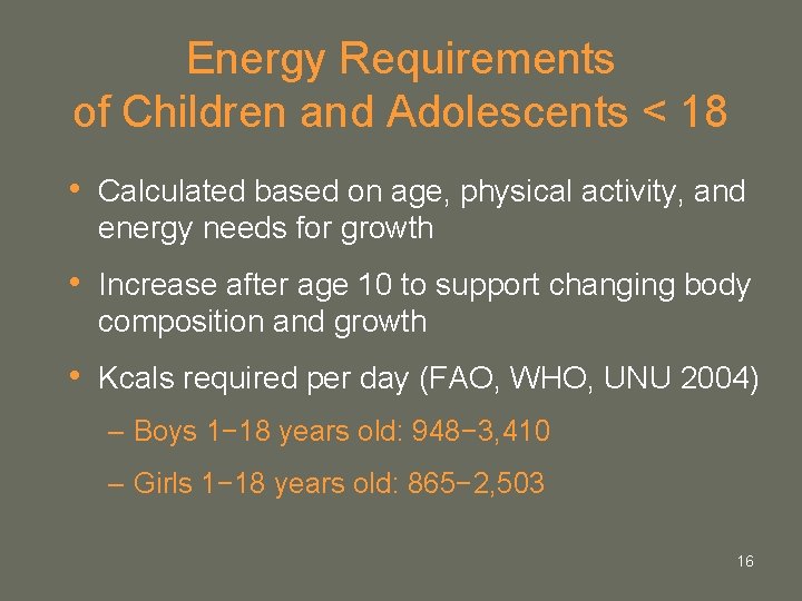 Session Two Basics of Nutrition Purpose Provide basic