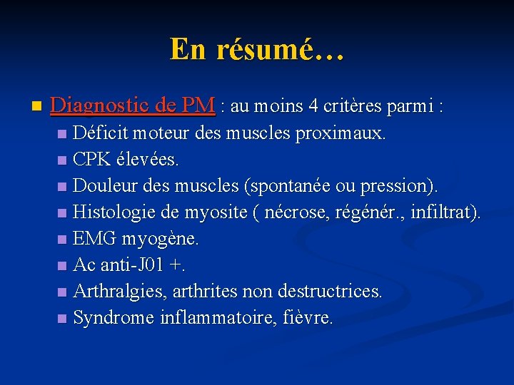 La polymyosite Le cas dun patient n Mr