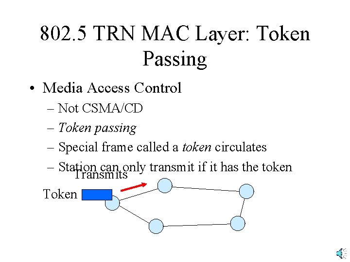 802 5 TokenRing Networks Topology An alternative to
