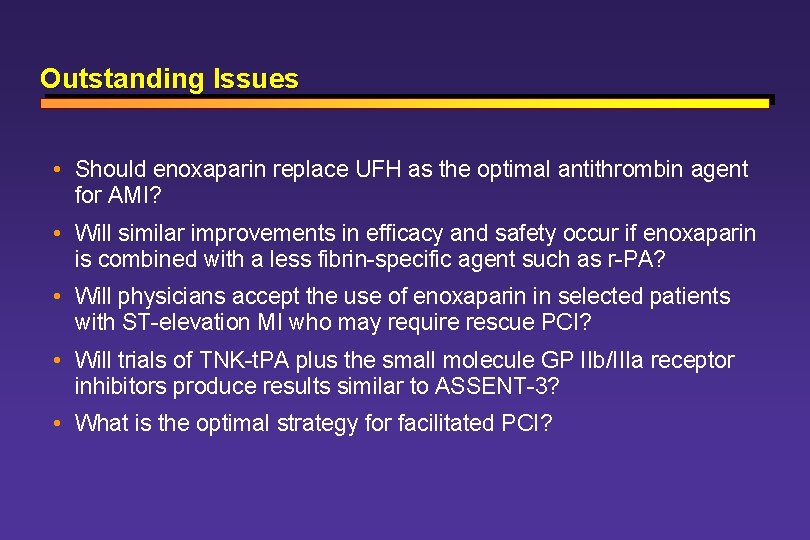 Pathophysiology of Combination Therapy in AMI Combination Therapy