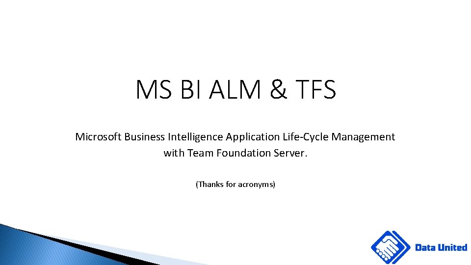 MS BI ALM TFS Microsoft Business Intelligence Application