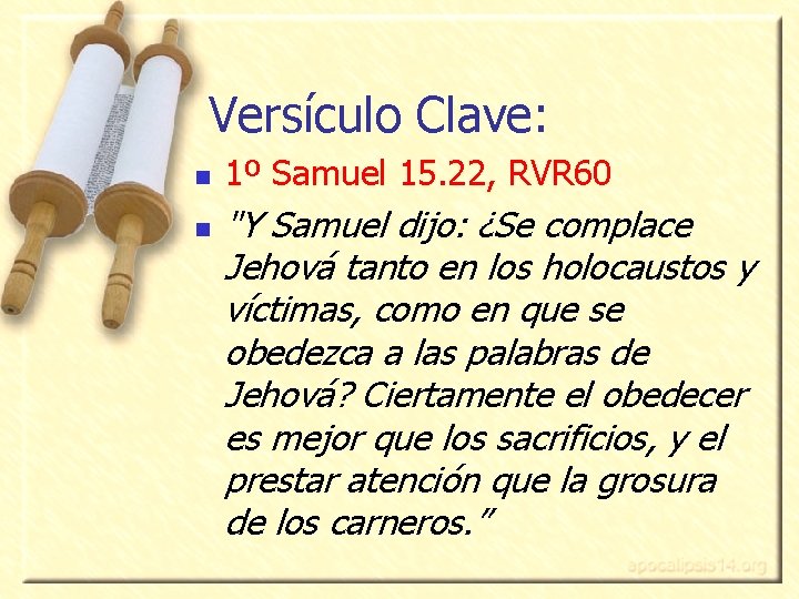 Unidad 11 Samuel Estudio Sal desobedece a Dios