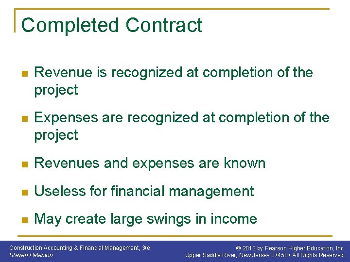 Construction Accounting and Financial Management Chapter 2 Construction