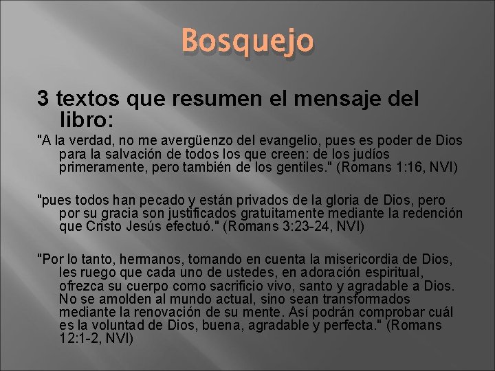 ROMANOS INTRODUCCIN I Contexto Histrico II Contexto Literario