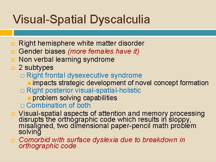 DYSCALCULIA THE FAM 4 7 of people have