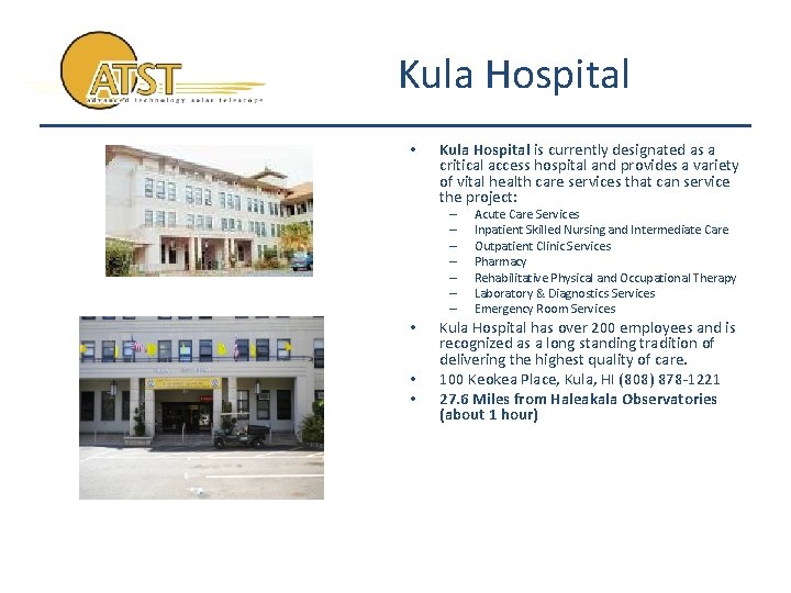 ATST Safety Review Emergency Response and Status Chuck