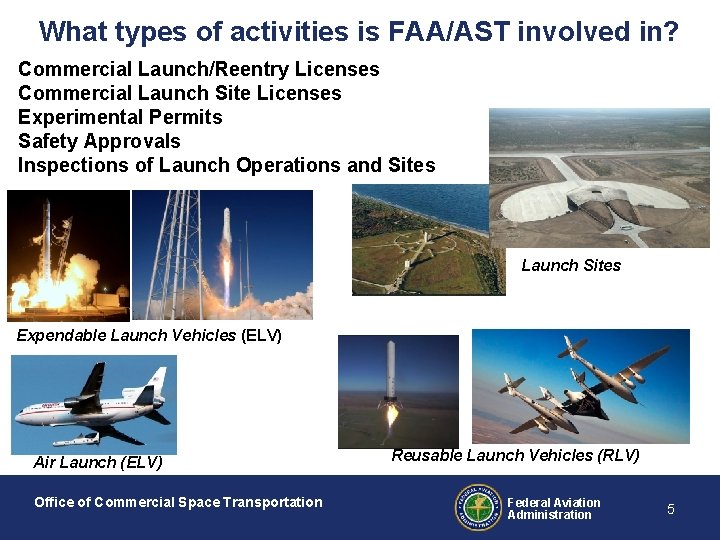 Federal Aviation Administration Commercial Space Transportation ...