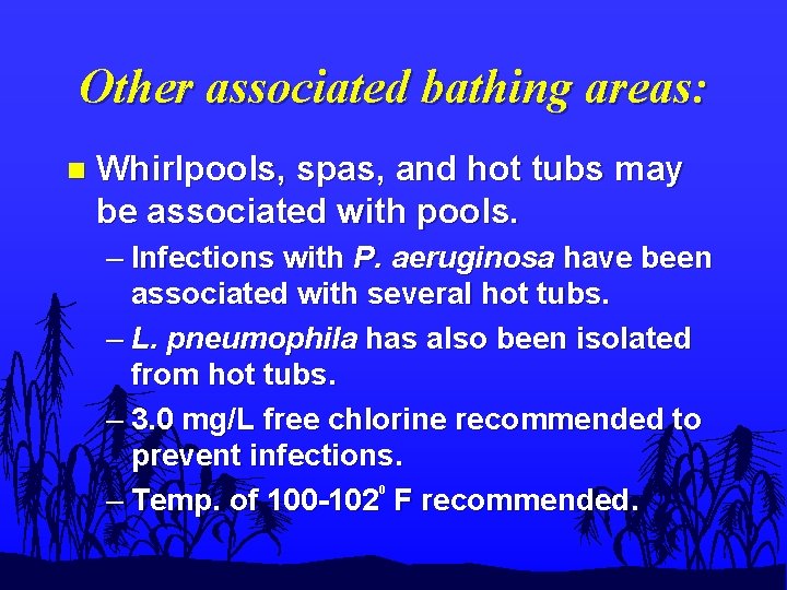 XI Swimming Pools Bathing Beaches A Regulations B