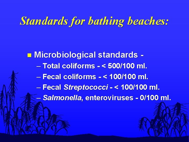 XI Swimming Pools Bathing Beaches A Regulations B
