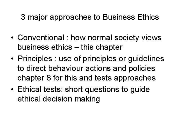 Business ethics fundamentals From Buchholtz and Carroll chapter