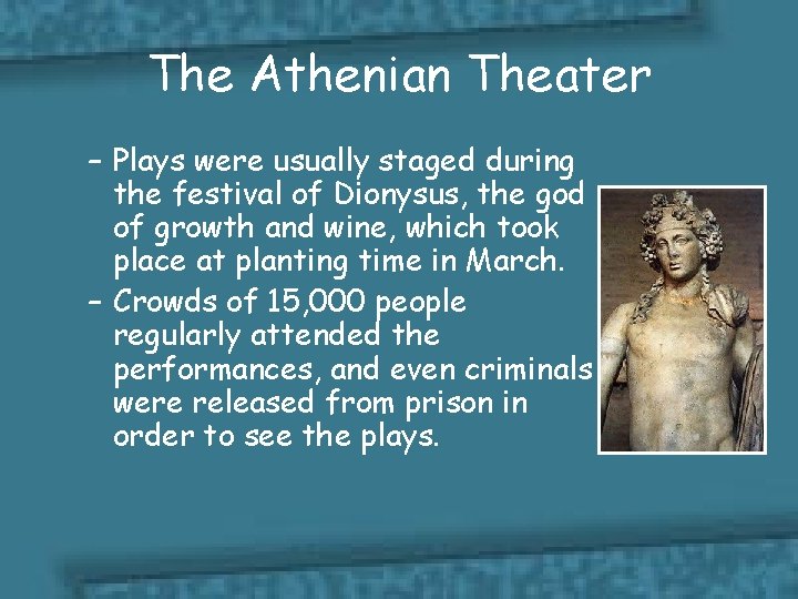 ANTIGONE and Ancient Greek Theater Background Information Basic