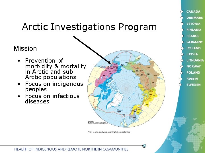Communicable Diseases Alan J Parkinson Deputy Director Arctic