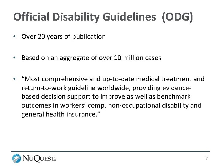 EVIDENCEBASED MEDICINE TREATMENT GUIDELINES AND THE MSA WCI