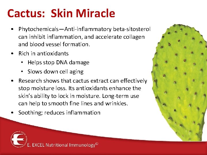 E EXCEL proudly introduces Skin Problems Environmental stress