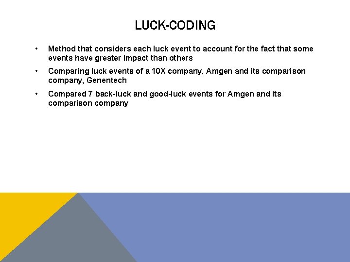 GREAT BY CHOICE Chapter 7 Return on Luck