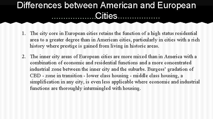 Model of a Typical European City Priya Verma