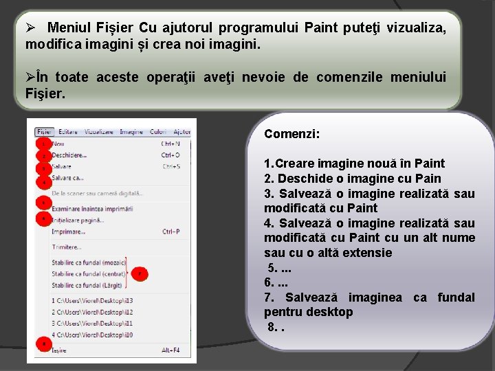 Editoare grafice PAINT Paint este un program pe