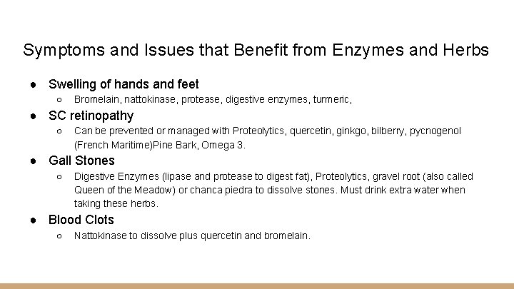 IMPROVING SIDE EFFECTS AND SYMPTOMS NATURALLY WITH ENZYMES