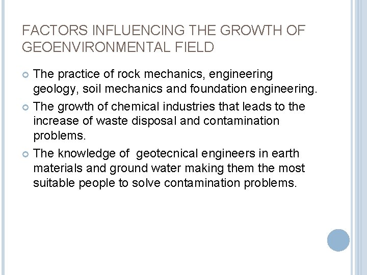 EAT 235 GEOENVIRONMENTAL ENGINEERING INTRODUCTION CO 2 Ability