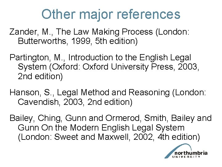 English Legal System Introduction to the English Legal