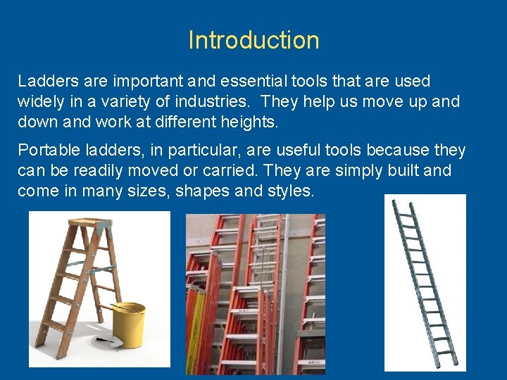 Ladder Safety Module 1 General Ladder Use Hazards