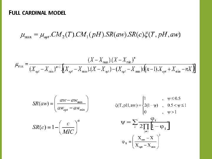 EXAMPLES OF EXISTING MODELLING TOOLS FOR TRACKING MICROBIAL