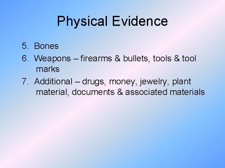 CRIME SCENE CORPUS DELICTI Body of the Crime