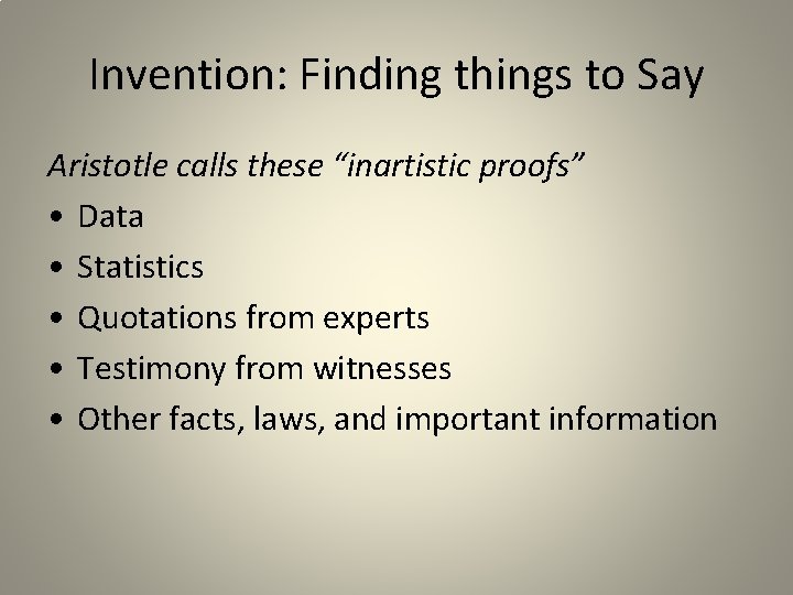 Basic Elements of Speechmaking The Five Canons of