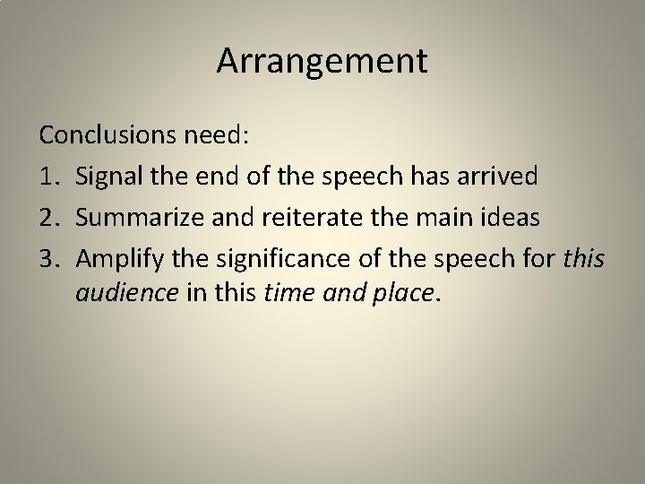 Basic Elements of Speechmaking The Five Canons of
