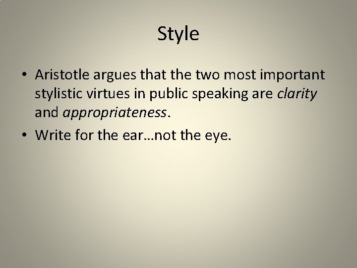 Basic Elements of Speechmaking The Five Canons of