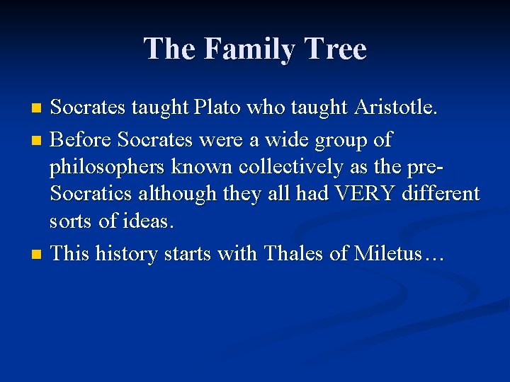 Ancient Greek Philosophy back in the day Pre