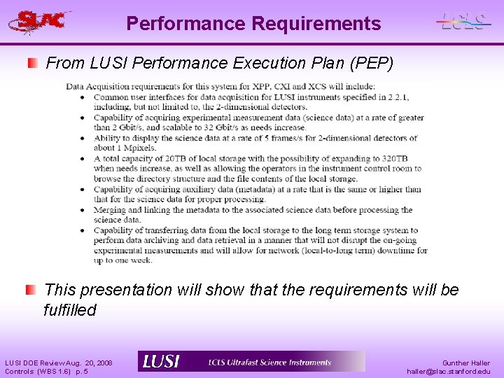 LUSI WBS 1 6 Controls and Data Systems