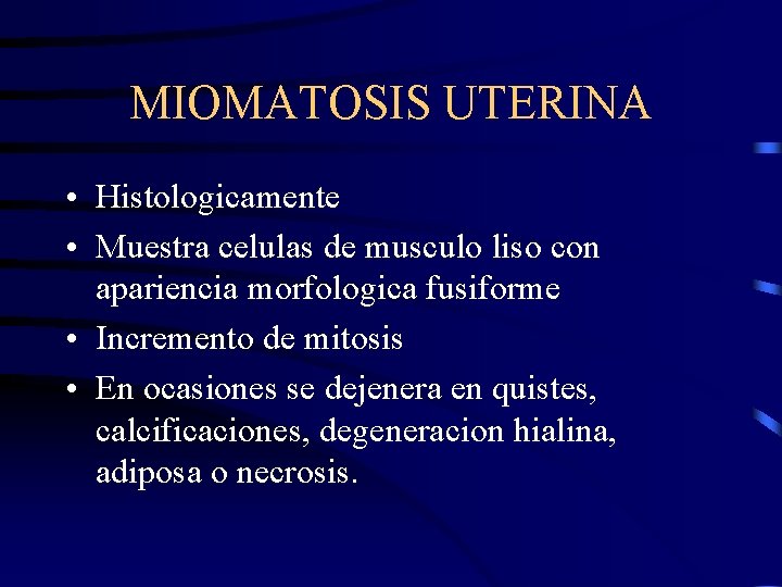 MIOMATOSIS UTERINA Dra Martha Gabriela Garca Sandoval MIOMATOSIS