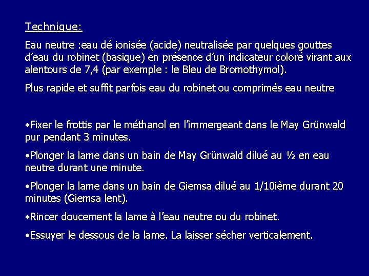 Cours dHmatocytologie DUT ABB 3 Frottis sanguins Auteur