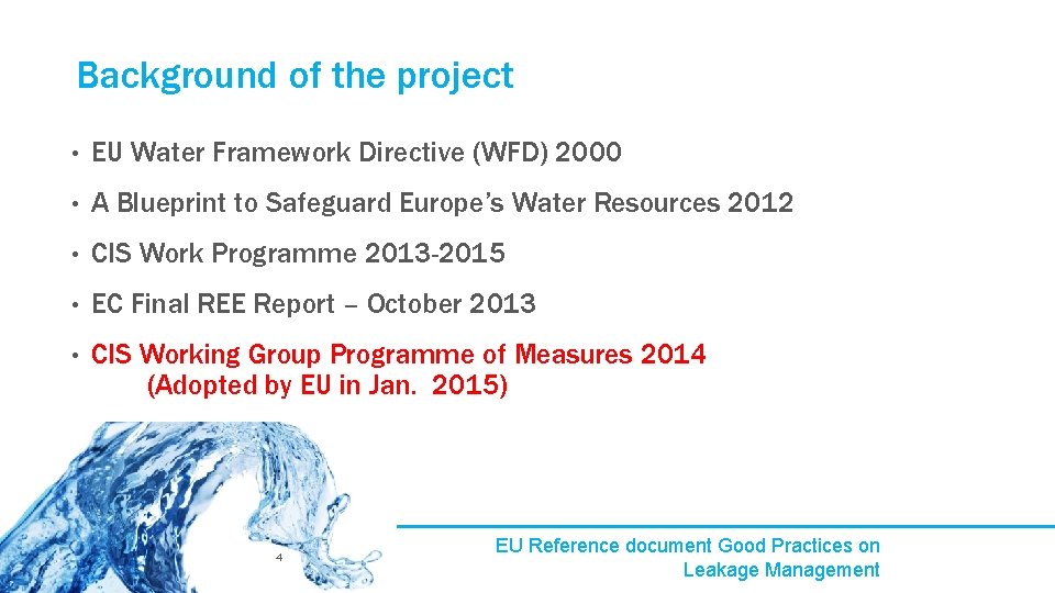 EU Reference document Good Practices on Leakage Management