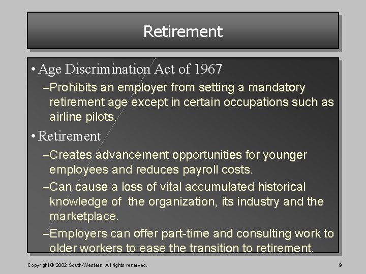 CHAPTER 13 EMPLOYEE SEPARATION Power Point Presentation by
