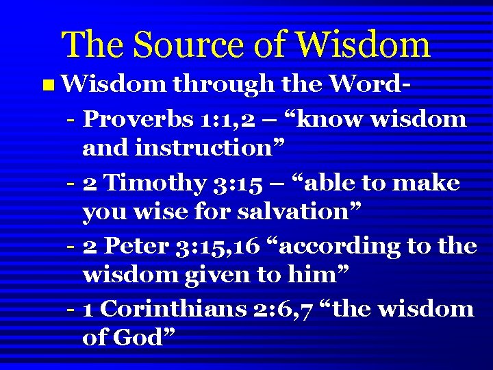 Proverbs 1 1 6 What is Wisdom The