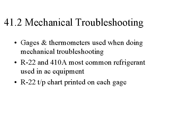 HVAC 240 Unit 41 41 1 Introduction Troubleshooting