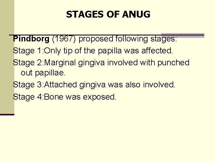 ACUTE GINGIVAL INFECTIONS Contents n Introduction n Classification