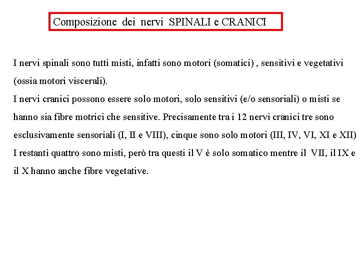 Sistema Nervoso Periferico SNP 1 Il sistema nervoso