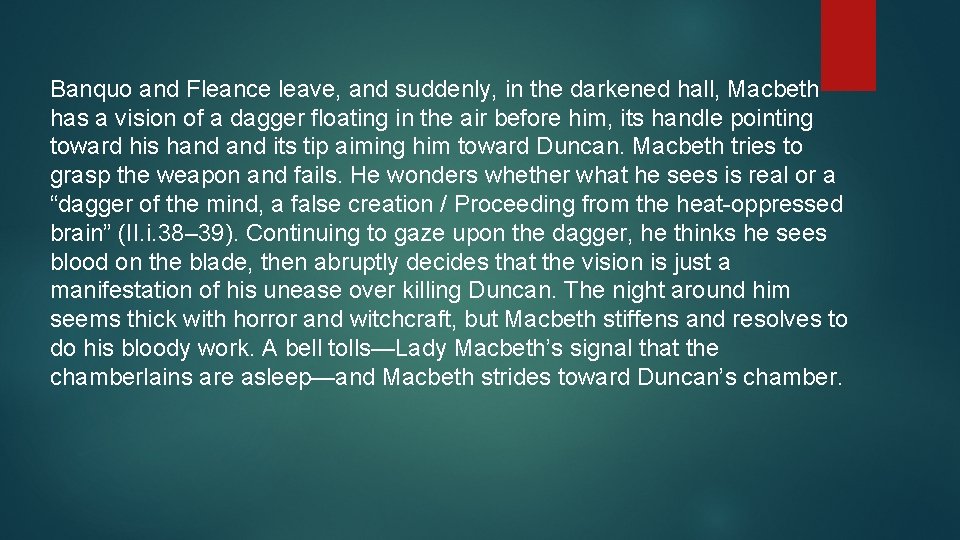 Act 2 Scene 1 Summary Banquo and his