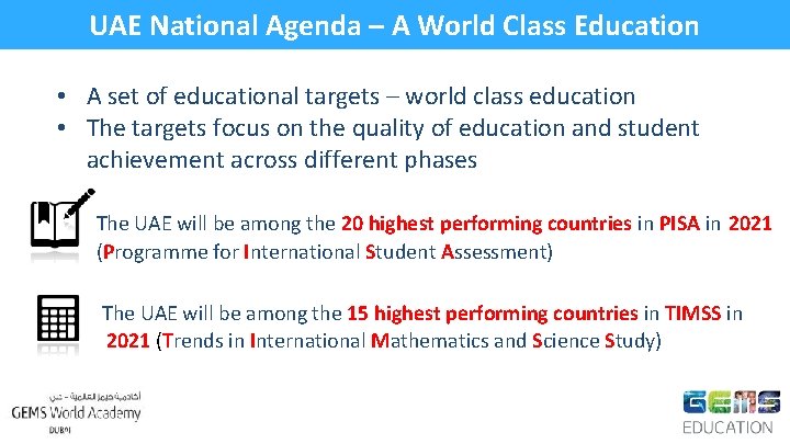 UAE National Agenda A World Class Education UAE