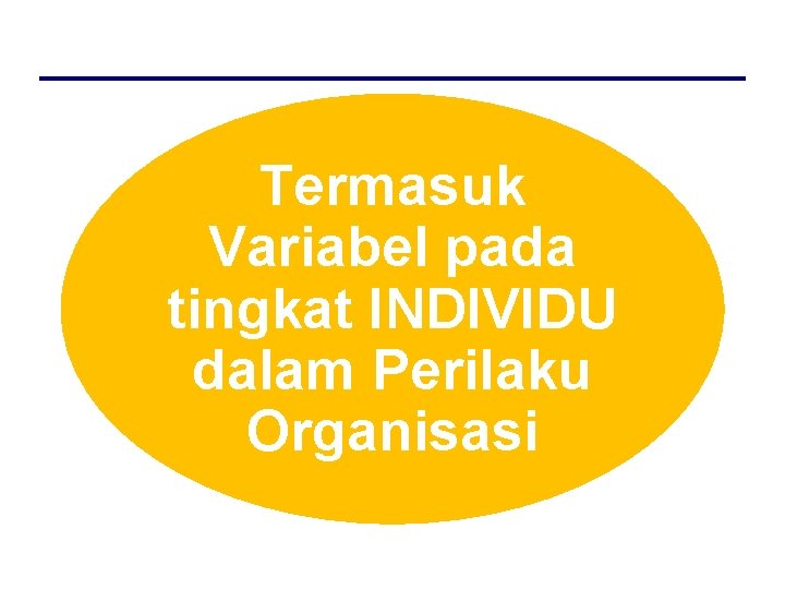 Motivasi Termasuk Variabel pada tingkat INDIVIDU dalam Perilaku