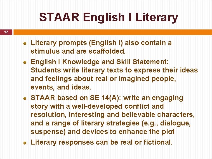 STATE OF TEXAS ASSESSMENTS OF ACADEMIC READINESS STAAR