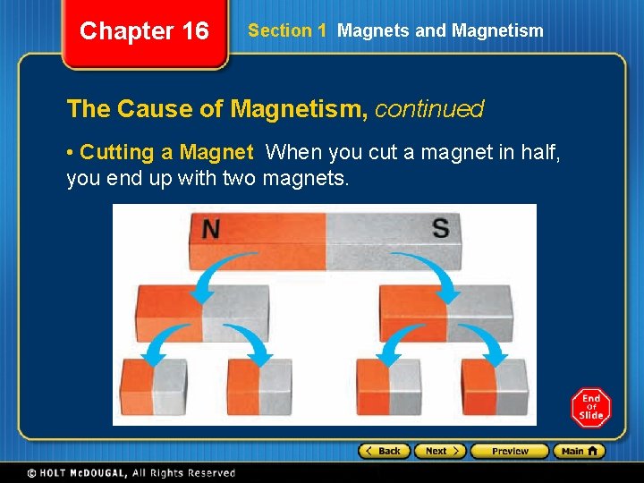 Chapter 16 Electromagnetism Preview Section 1 Magnets and