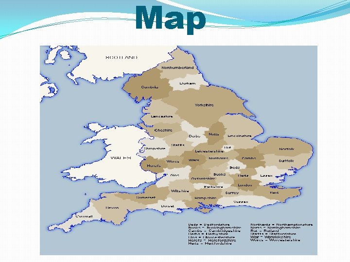 England Map Facts The capital of England is