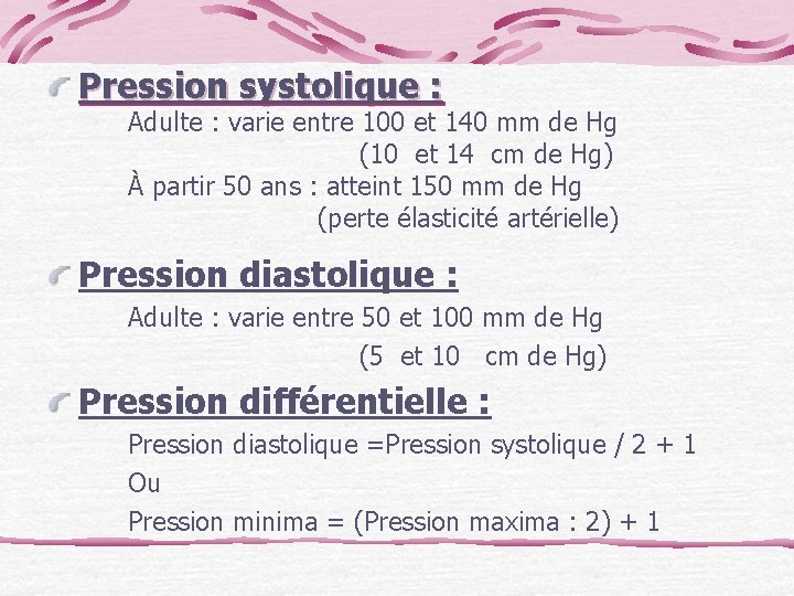 SURVEILLANCE DES PARAMETRES VITAUX Temprature corporelle Tension artrielle