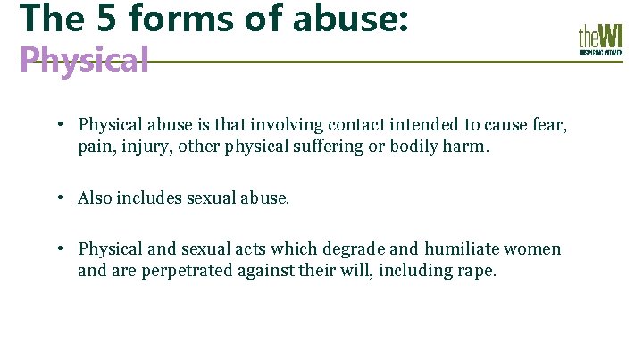 Understanding Violence against Women Outline of Presentation What